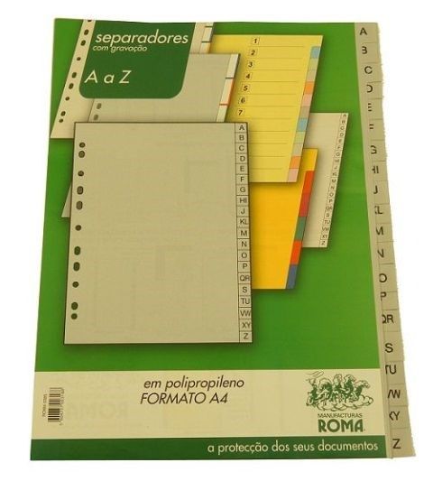 Indice Plástico Roma 385 A4 A a Z [Ref.: 91683]