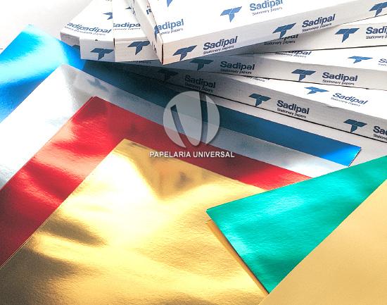 Cartolina Metalizada Sadipal 50x65cm 225g 20259 Prata Brilho [Ref.: 42093]