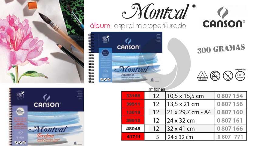 Bloco Canson 200 807 166 Montval 320x410mm 300g 12F [Ref.: 48045]