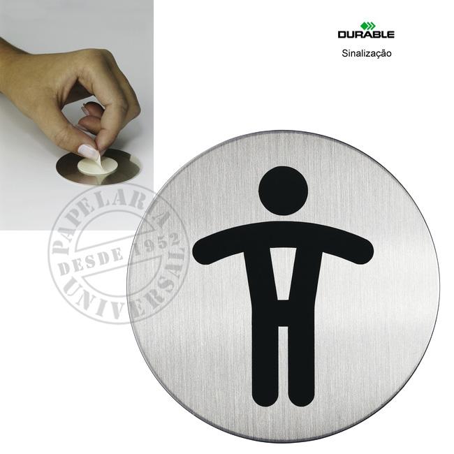 Placa Sinalização Durable 4905/23 WC Homem [Ref.: 55267]
