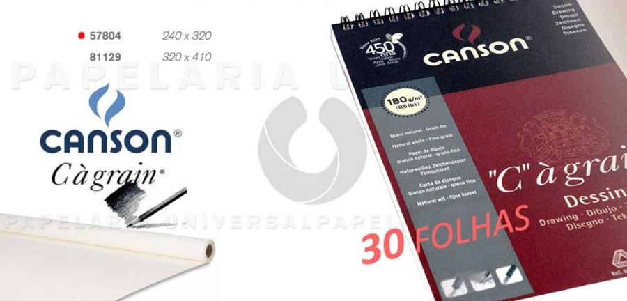 Bloco Canson 200 027 354 C à Grain 240x320mm 180g 30F [Ref.: 57804]