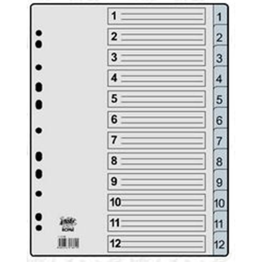 Indice Plástico Roma 265 A4 1/12 [Ref.: 79332]