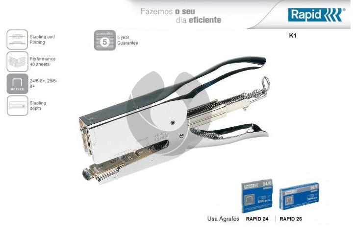 Alicate Agrafar Rapid K1 TX Classic Cromado TEXTIL [Ref.: 495]