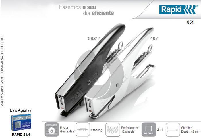 Alicate Agrafar Rapid S51 Supreme CROMADO [Ref.: 497]