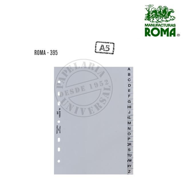 Indice Plástico Roma 395 A5 A a Z Vertical [Ref.: 11570]