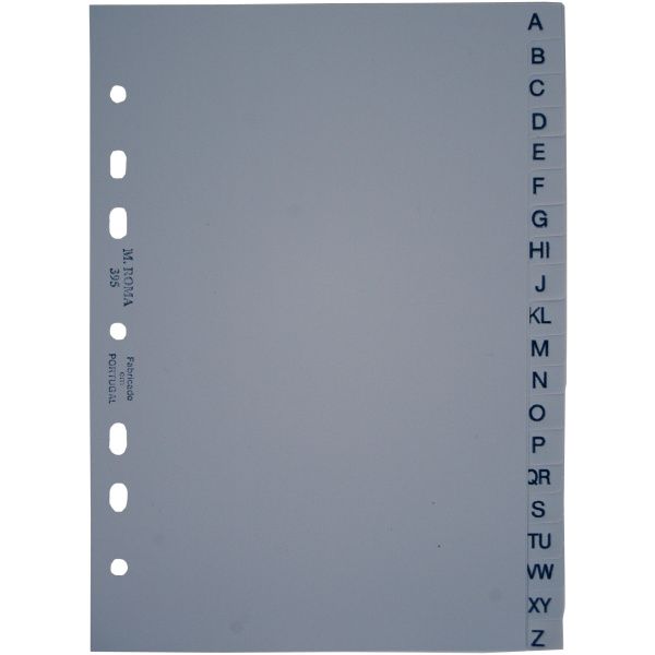 Indice Plástico Roma 395 A5 A a Z Vertical [Ref.: 11570]