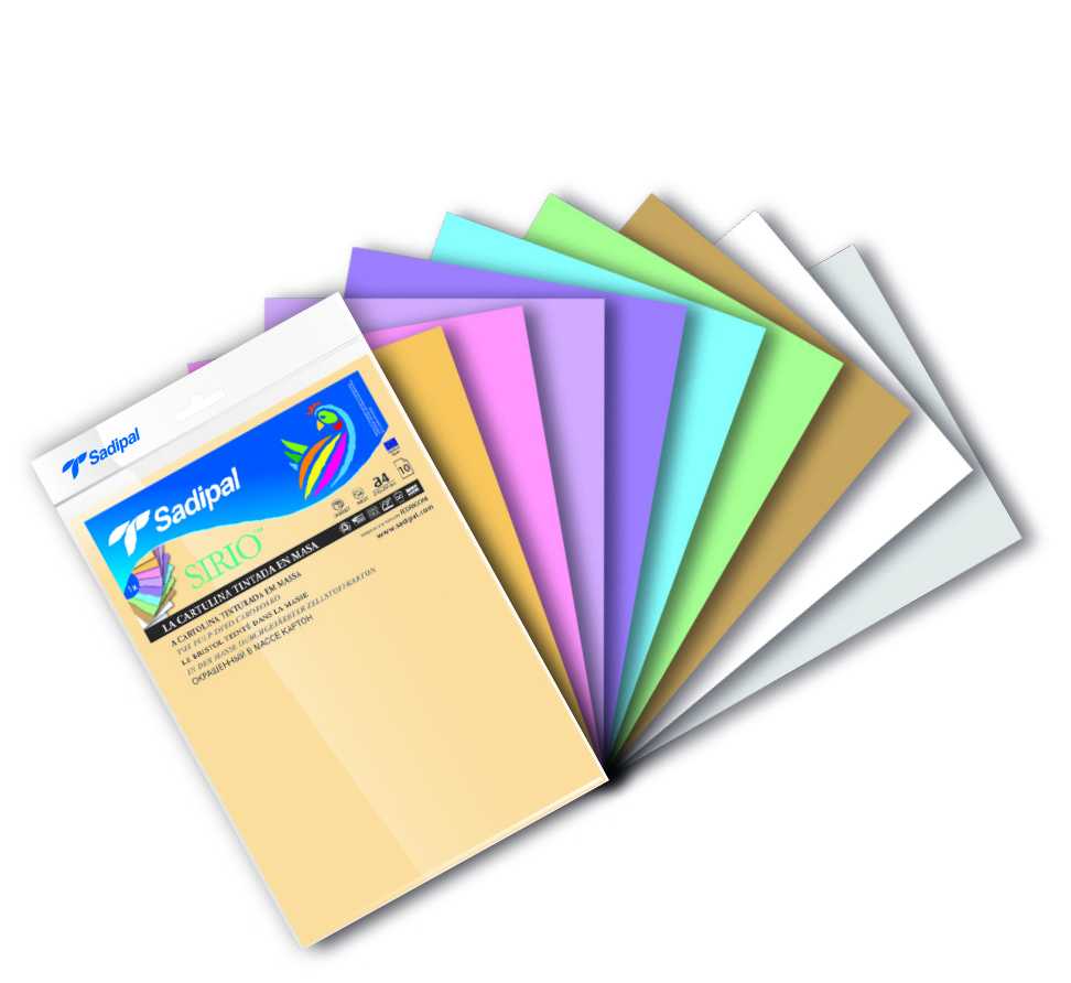 Cartolina Album Sadipal A4 7388 170g Cores Pastel (Pack 10) [Ref.: 96691]